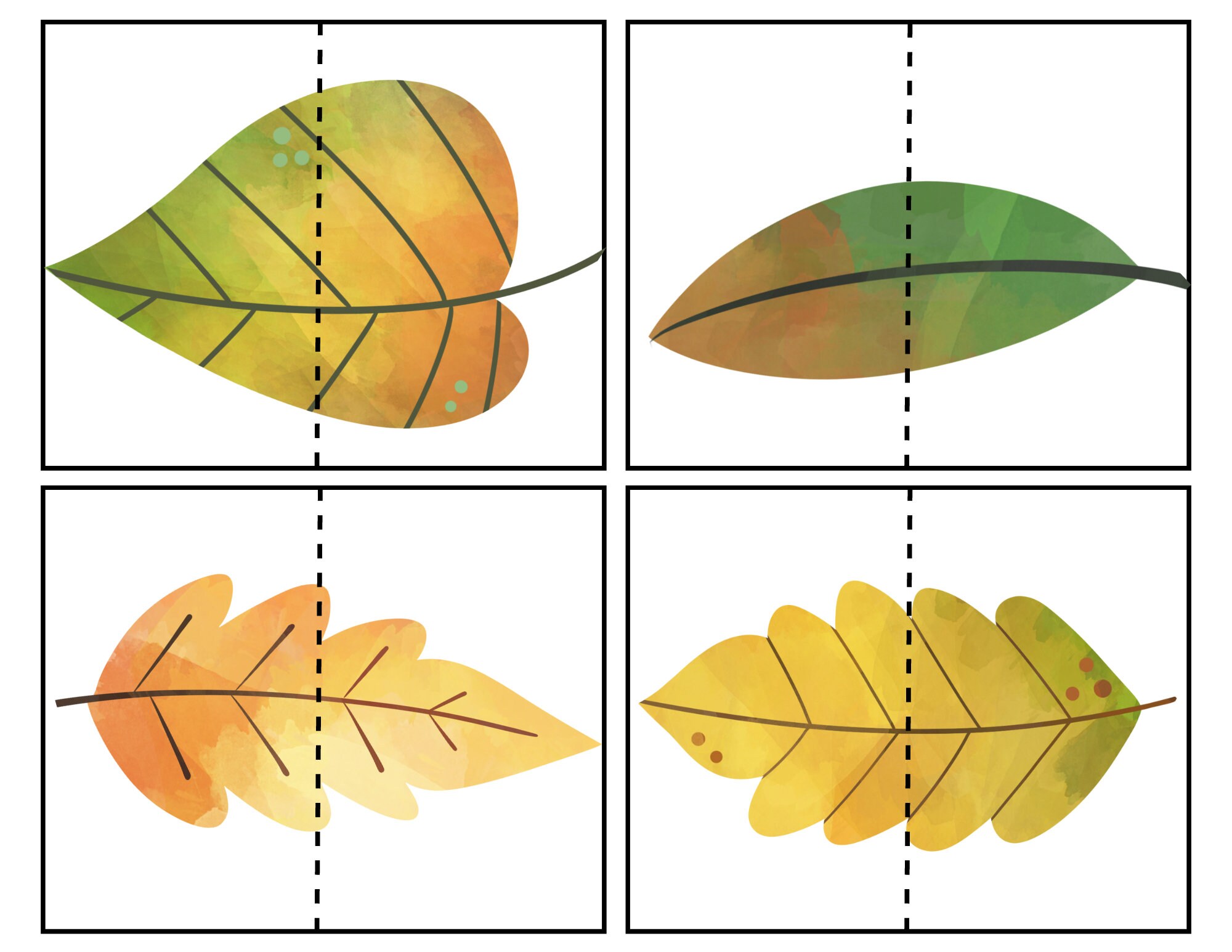Matching Leaves, Fall Activity for Kids, Toddler Activity, Homeschool ...