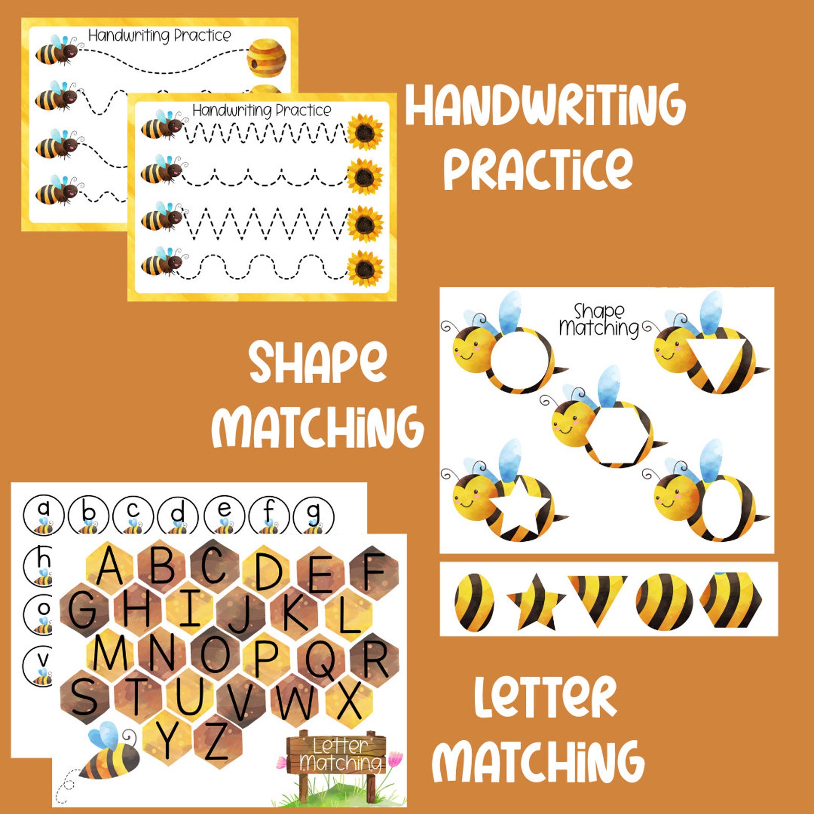 BEE Busy Book Montessori Homeschool Printable Preschool - Etsy