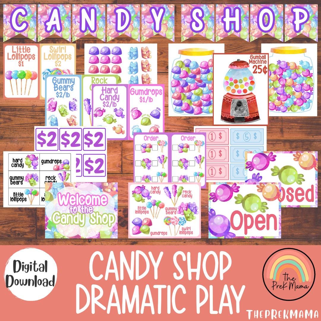 Candy Shop Dramatic Play, Pretend Play, Classroom Dramatic Play, Home ...