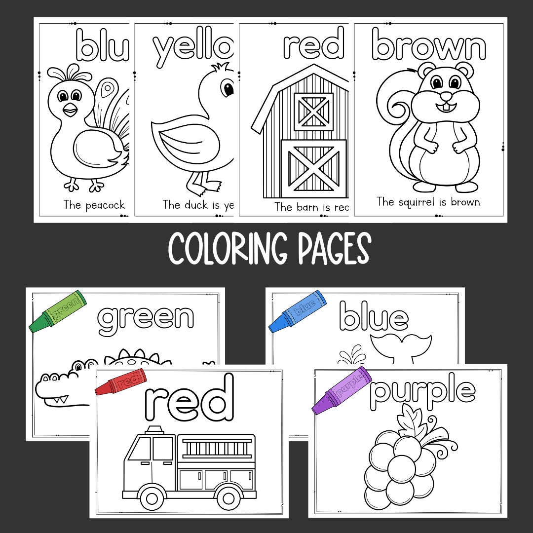 Colors Workbook, Colors Worksheet, Preschool Worksheet, Preschool ...