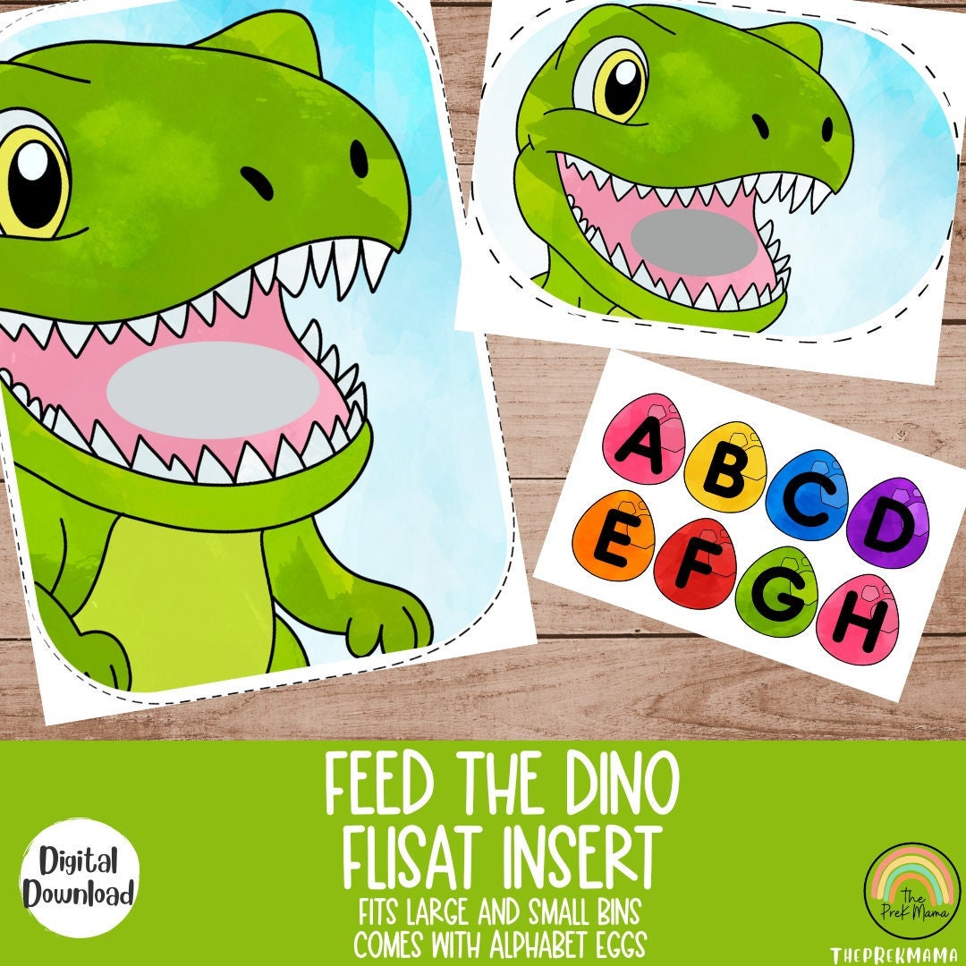 Feed the Dino Flisat Insert, Flisat Table, Flisat Insert Printable ...