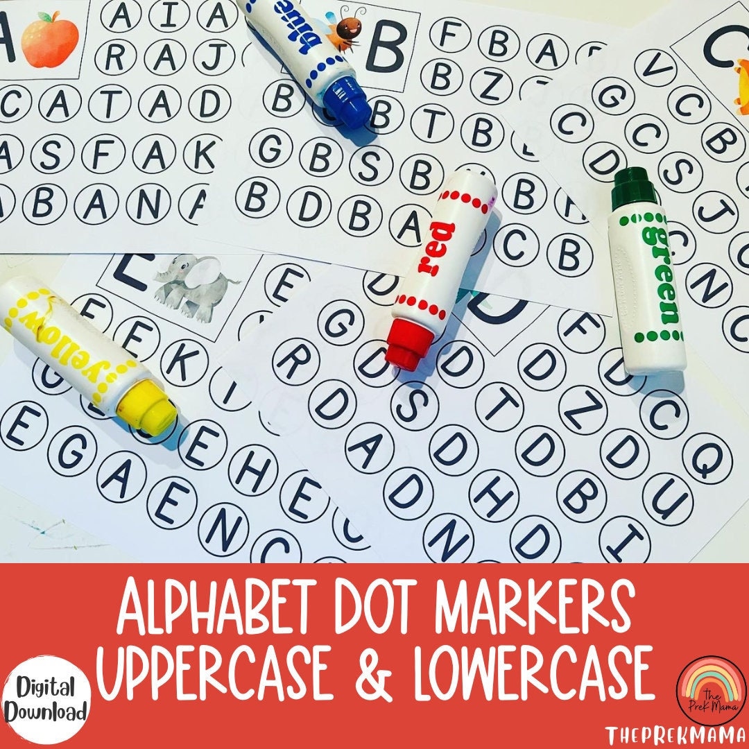 Alphabet Dot Markers, Dab Markers Preschool Printable, Preschool ...