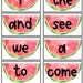 Watermelon Sight Words, Preschool Worksheet, Preschool Printable ...