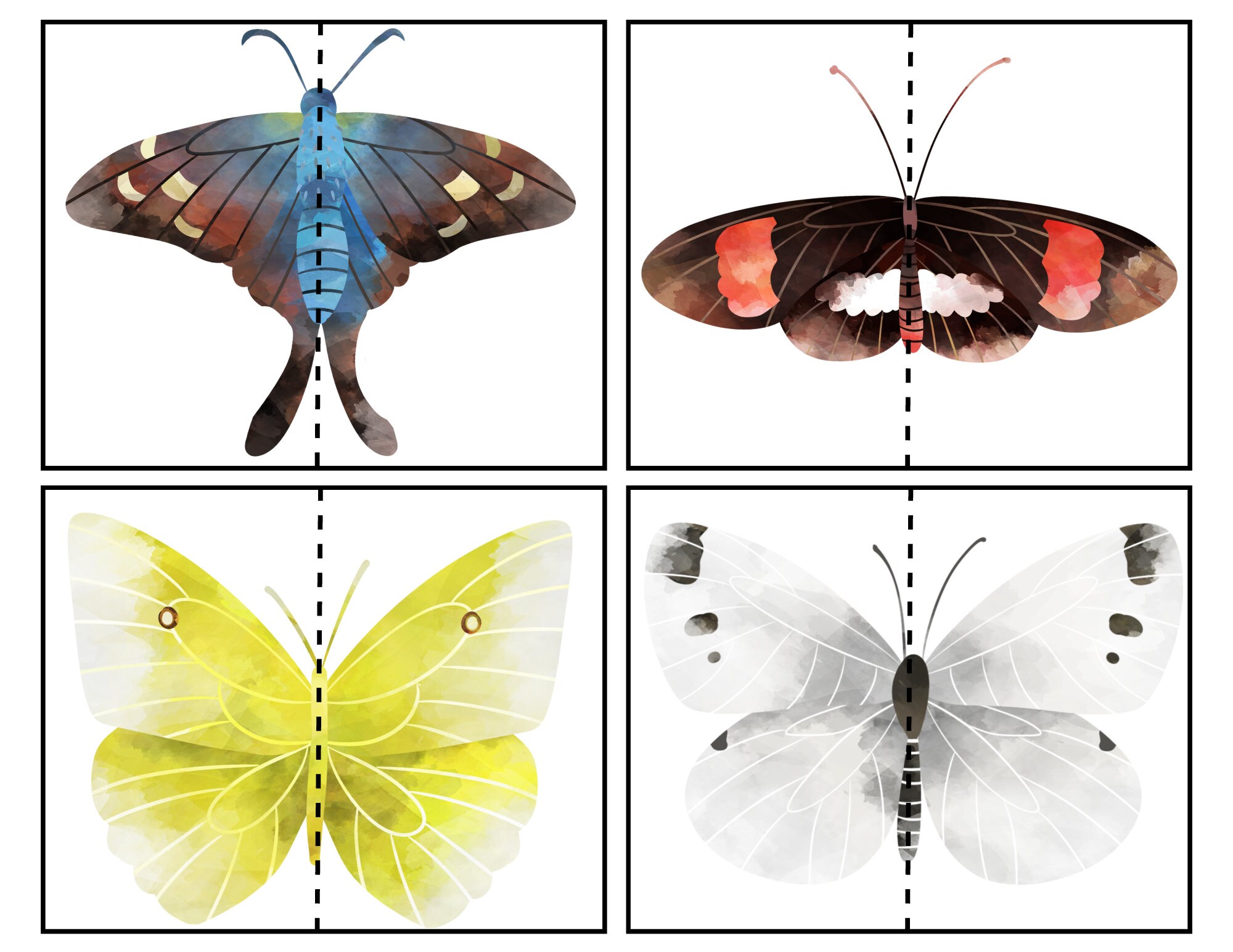 Butterfly Match Preschool Printable Preschool Game - Etsy