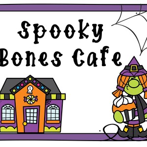 Spooky Bones Café Halloween Dramatic Play Halloween Pretend - Etsy