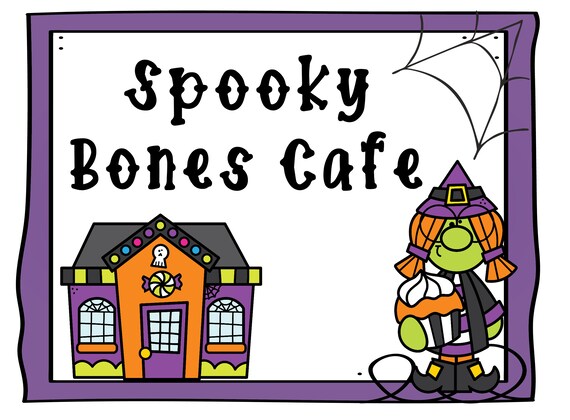 Spooky Bones Café Halloween Dramatic Play Halloween Pretend - Etsy