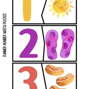 Summer Math Puzzles, Preschool Worksheet, Preschool Printable ...