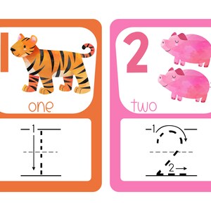 Number Tracing Cards 1-20 Classroom Décor Preschool Math - Etsy