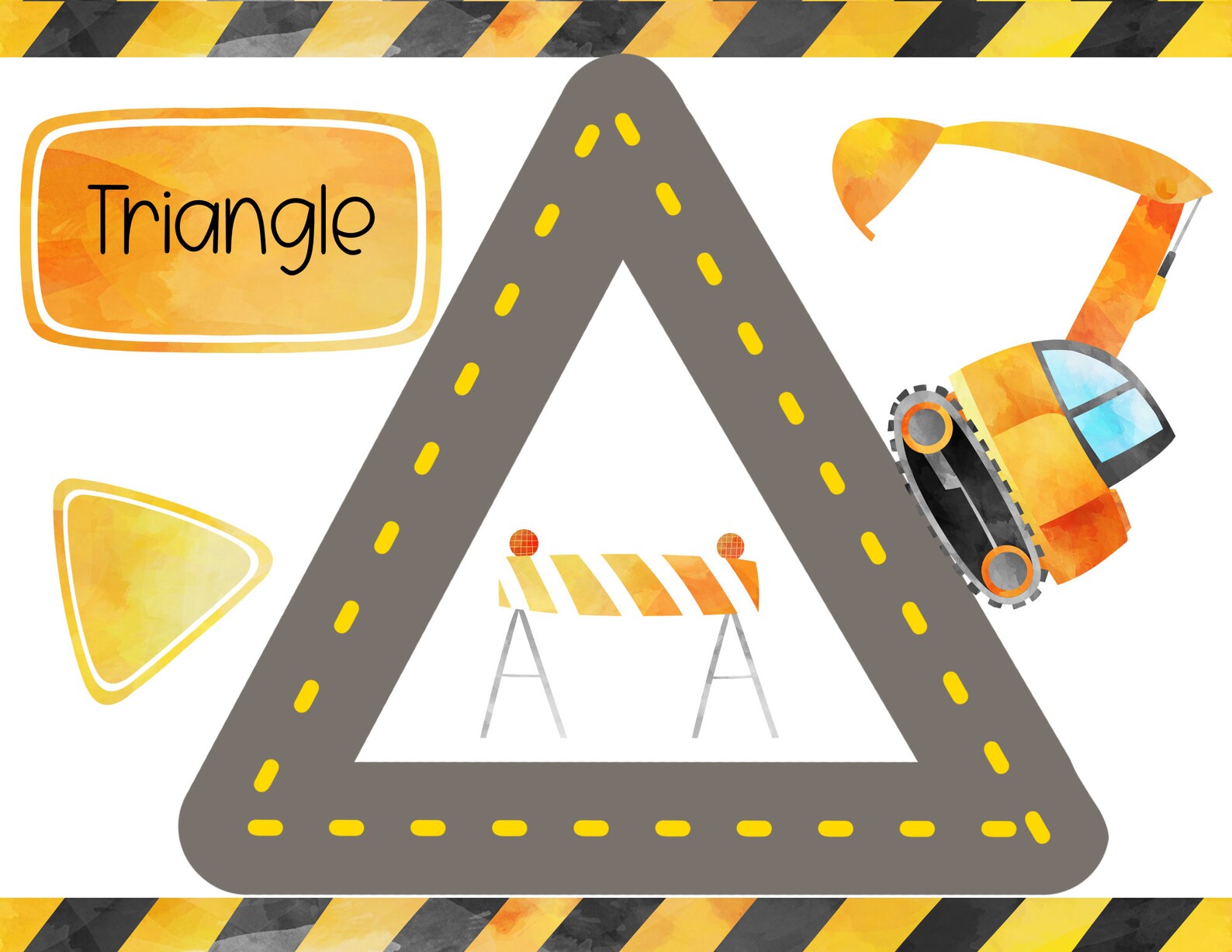 Construction Road Bundle, Preschool Printables, Preschool Letters ...