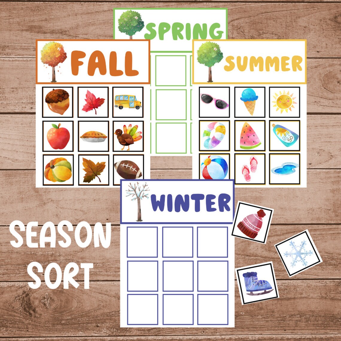 Seasons Circle Time Preschool Curriculum Preschool - Etsy