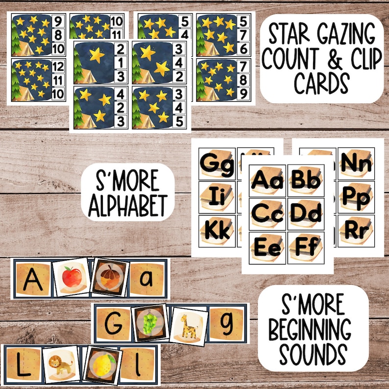 Camping Bundle, Preschool Worksheet, Preschool Printable, Montessori ...
