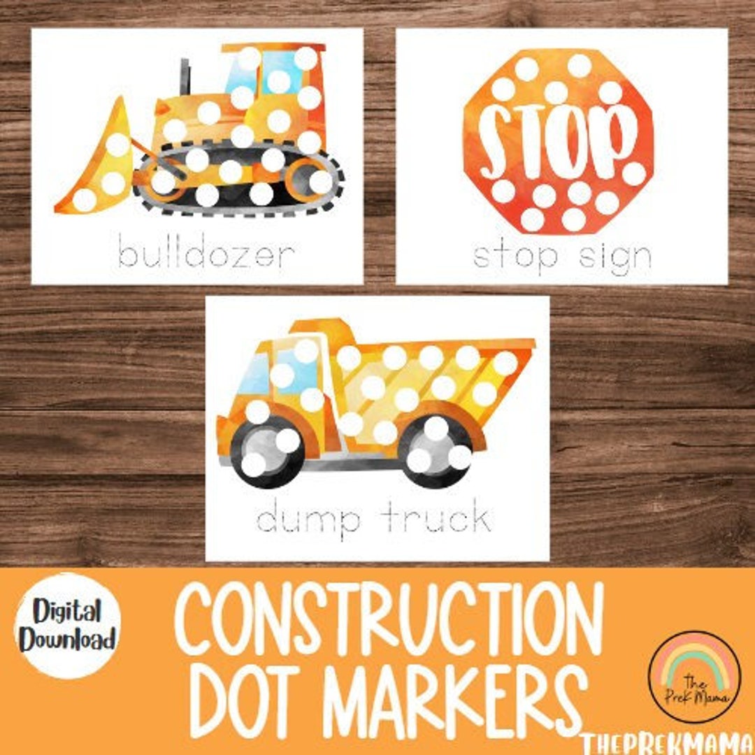 Construction Dot Markers Preschool Printables, Preschool Letters ...