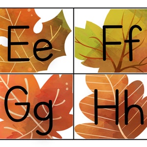 Leaf Alphabet, Sensory Bin Printable, Homeschool Resource, Preschool ...