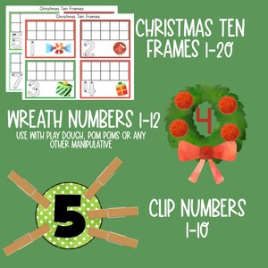Christmas Math Bundle, Christmas Preschool Printable, Homeschool ...