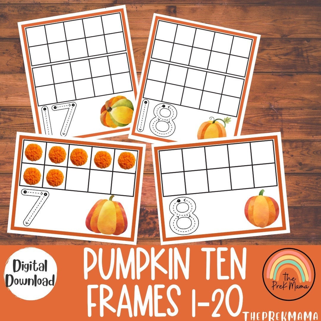 Pumpkin Ten Frames, Montessori Materials, Homeschool Resources ...