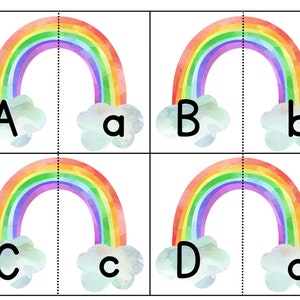 Rainbow Letter Match, Preschool Worksheets, Preschool Printable ...