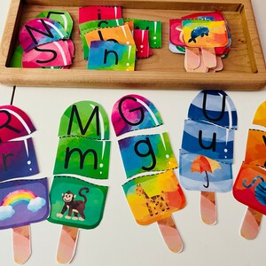 Popsicle Alphabet Beginning Sounds, Preschool Worksheet, Preschool ...