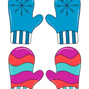 Mitten Match, Winter Preschool Printable, Toddler Activity, Matching ...