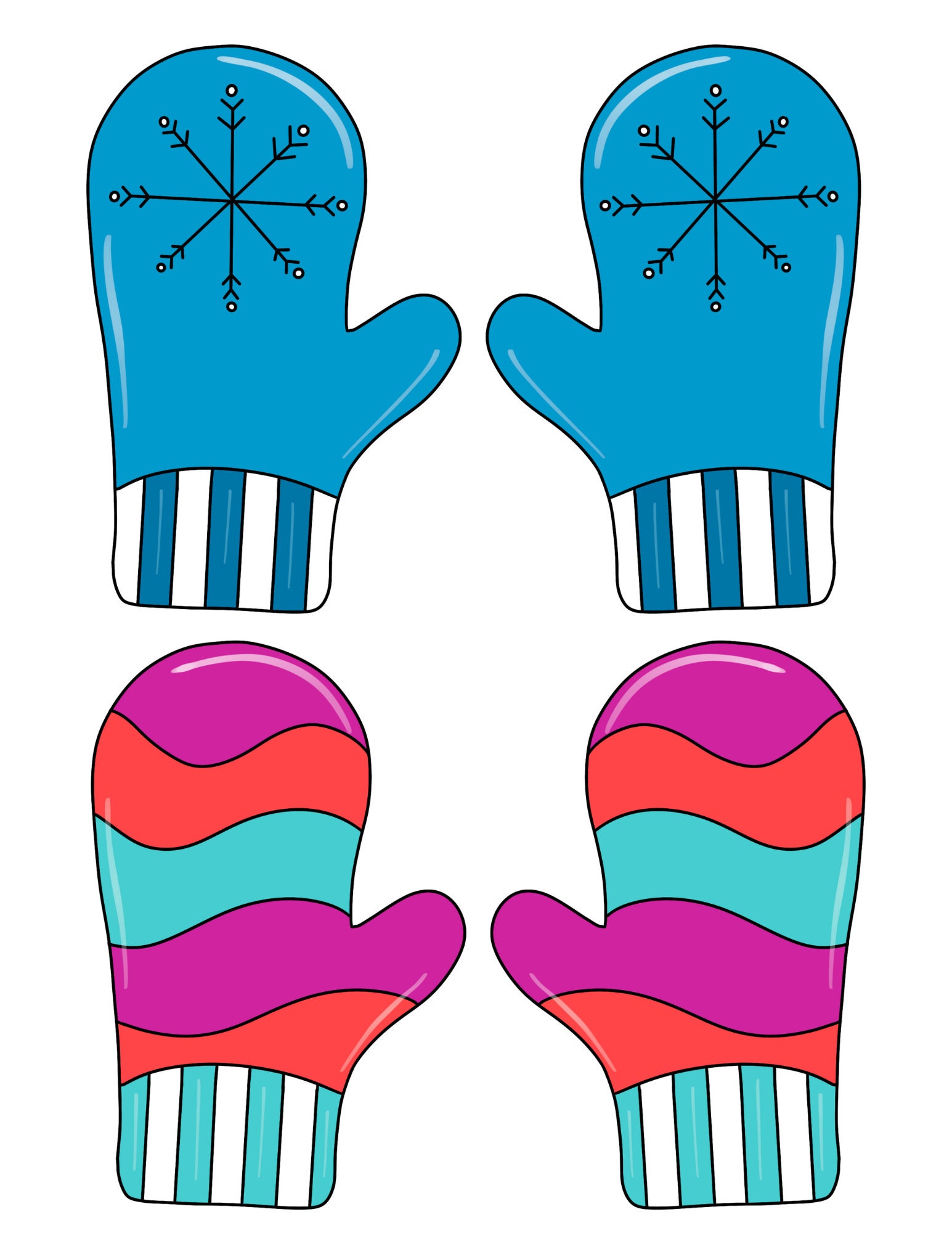 Mitten Match, Winter Preschool Printable, Toddler Activity, Matching ...