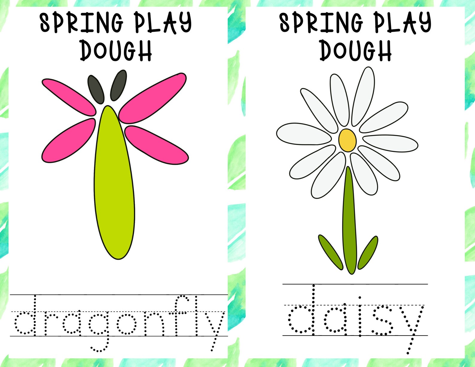 Spring Play Dough Activities, Play Dough Mats, Spring Preschool ...