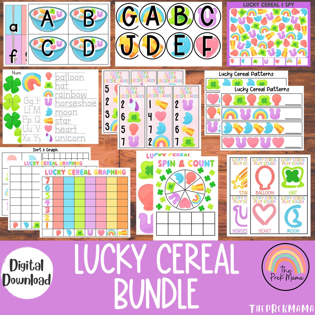 Lucky Cereal Bundle, Preschool Curriculum, Preschool Printable ...