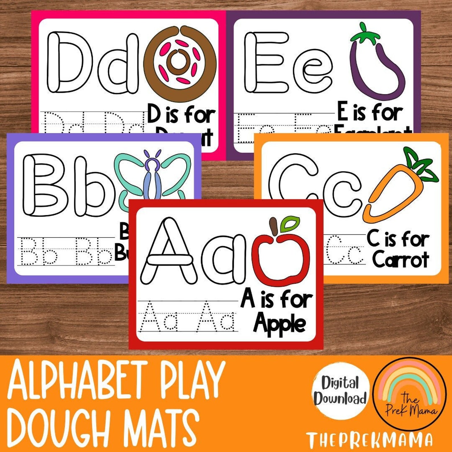Alphabet Play Dough Mats Play Doh Mats Toddler Activities - Etsy