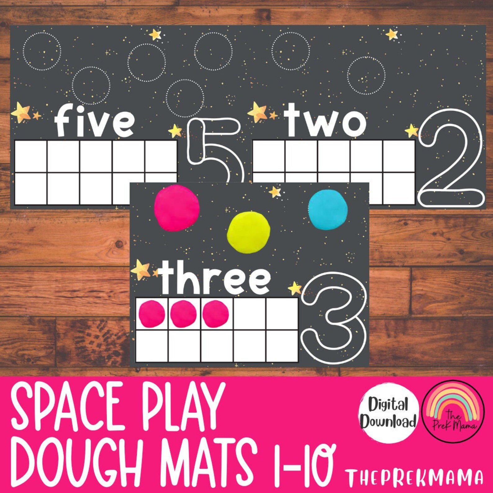 Space Play Dough Mats Play Doh Mats Toddler Activities - Etsy