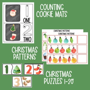 Christmas Math Bundle, Christmas Preschool Printable, Homeschool ...