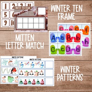 Winter Bundle, Preschool Curriculum, Winter Preschool Printable ...