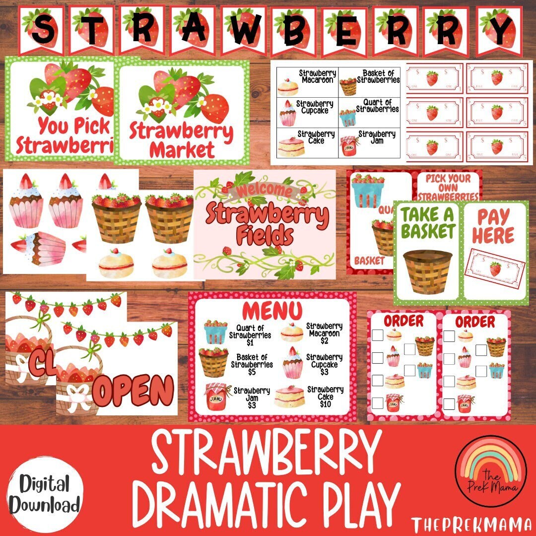 Strawberry Dramatic Play, Pretend Play, Classroom Dramatic Play, Home ...