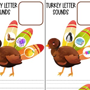 Turkey Letter Sounds, Thanksgiving Printable, Montessori Materials ...