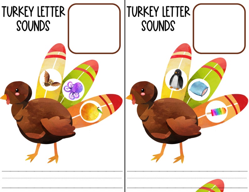 Turkey Letter Sounds, Thanksgiving Printable, Montessori Materials ...