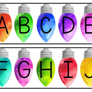 Christmas Lights Alphabet Match Christmas Preschool - Etsy