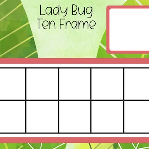 Lady Bug Ten Frame Numbers 1-10 Count and Match Montessori | Etsy