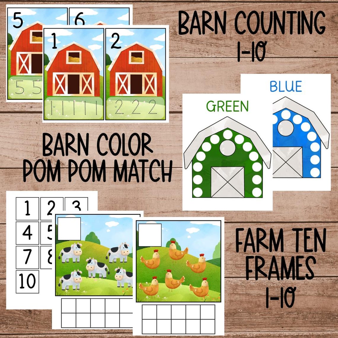 Farm Bundle, Farm Preschool Worksheet, Farm Preschool Printable ...