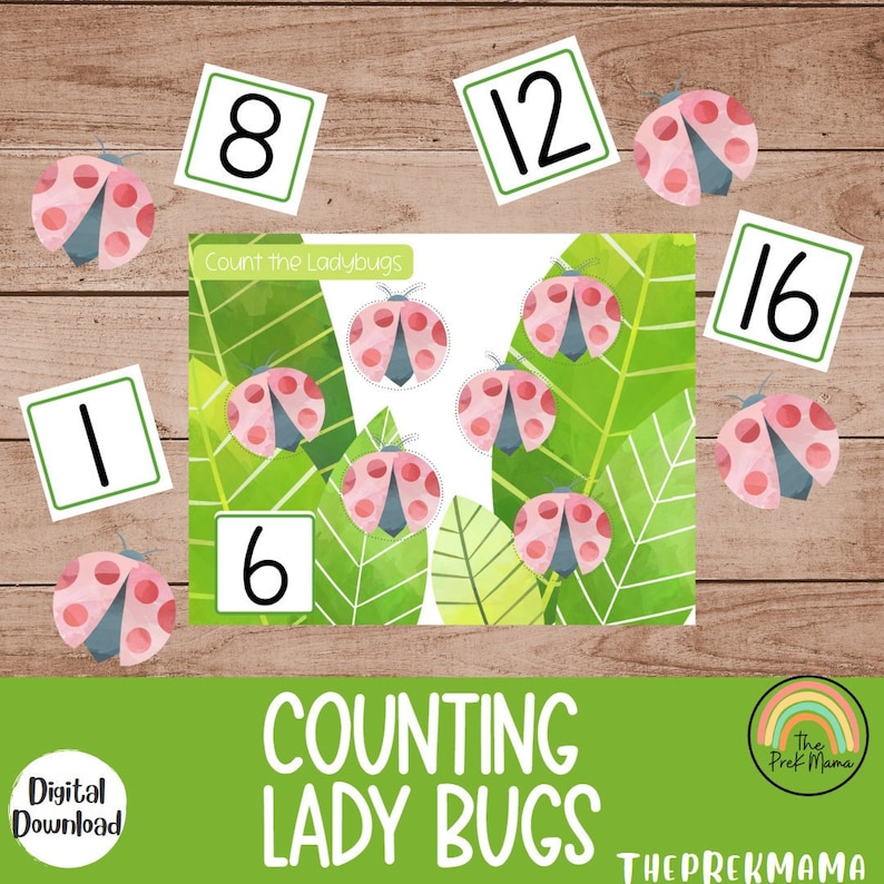 Counting Lady Bugs Activity, Preschool Worksheets, Preschool Printable ...