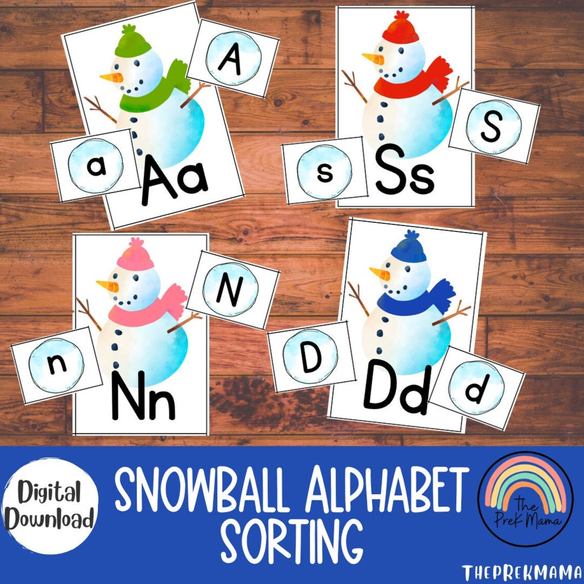 Snowball Letter Sort Winter Preschool Printable Winter - Etsy