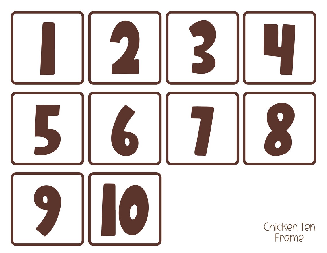 FARM Chicken Ten Frame Montessori Materials Preschool | Etsy