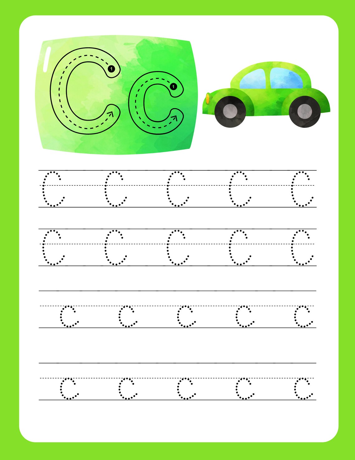 Alphabet Handwriting Practice Letter Tracing Preschool - Etsy