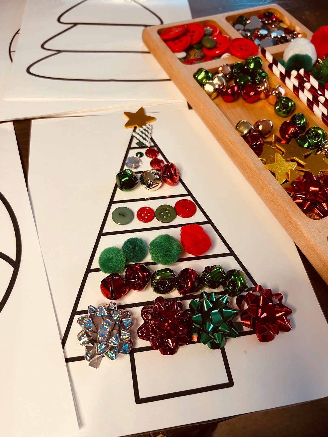 Christmas Loose Parts Cards Montessori Materials Sensory - Etsy