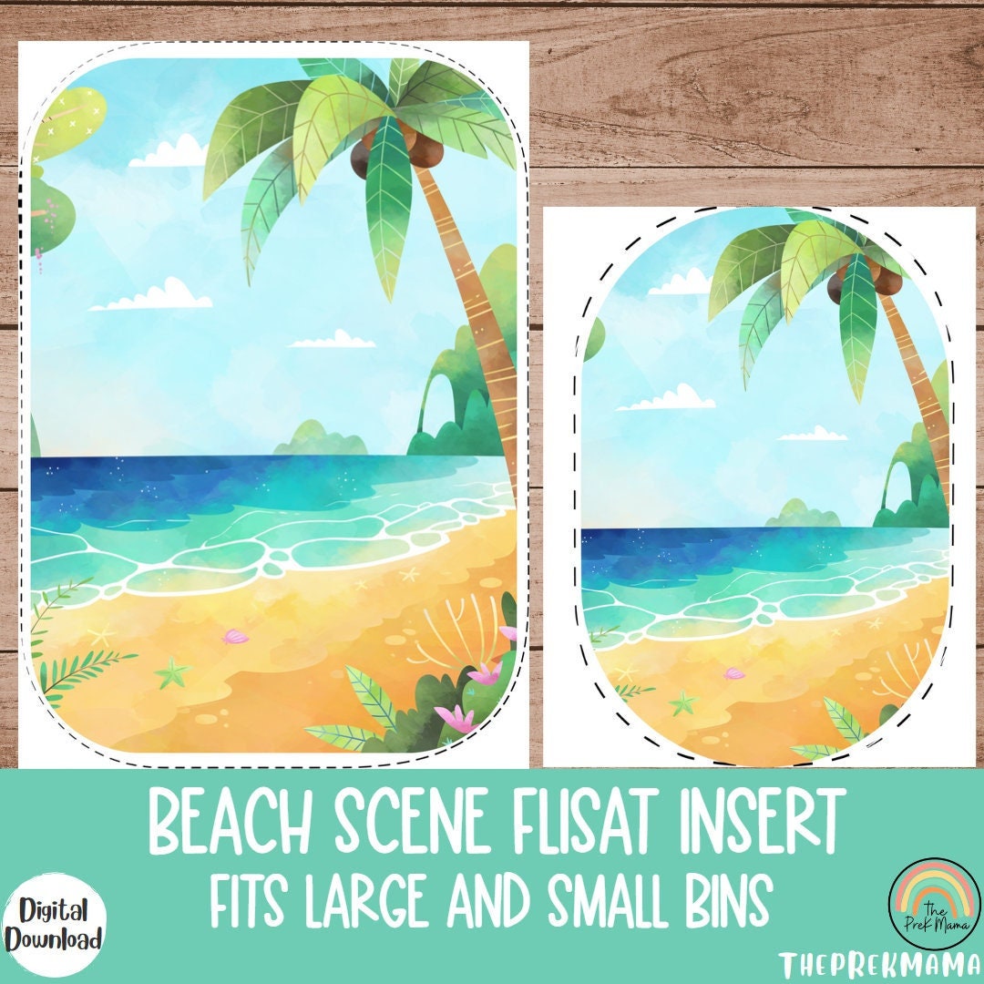Beach Scene Flisat Inserts, Flisat Table, Flisat Insert Printable ...