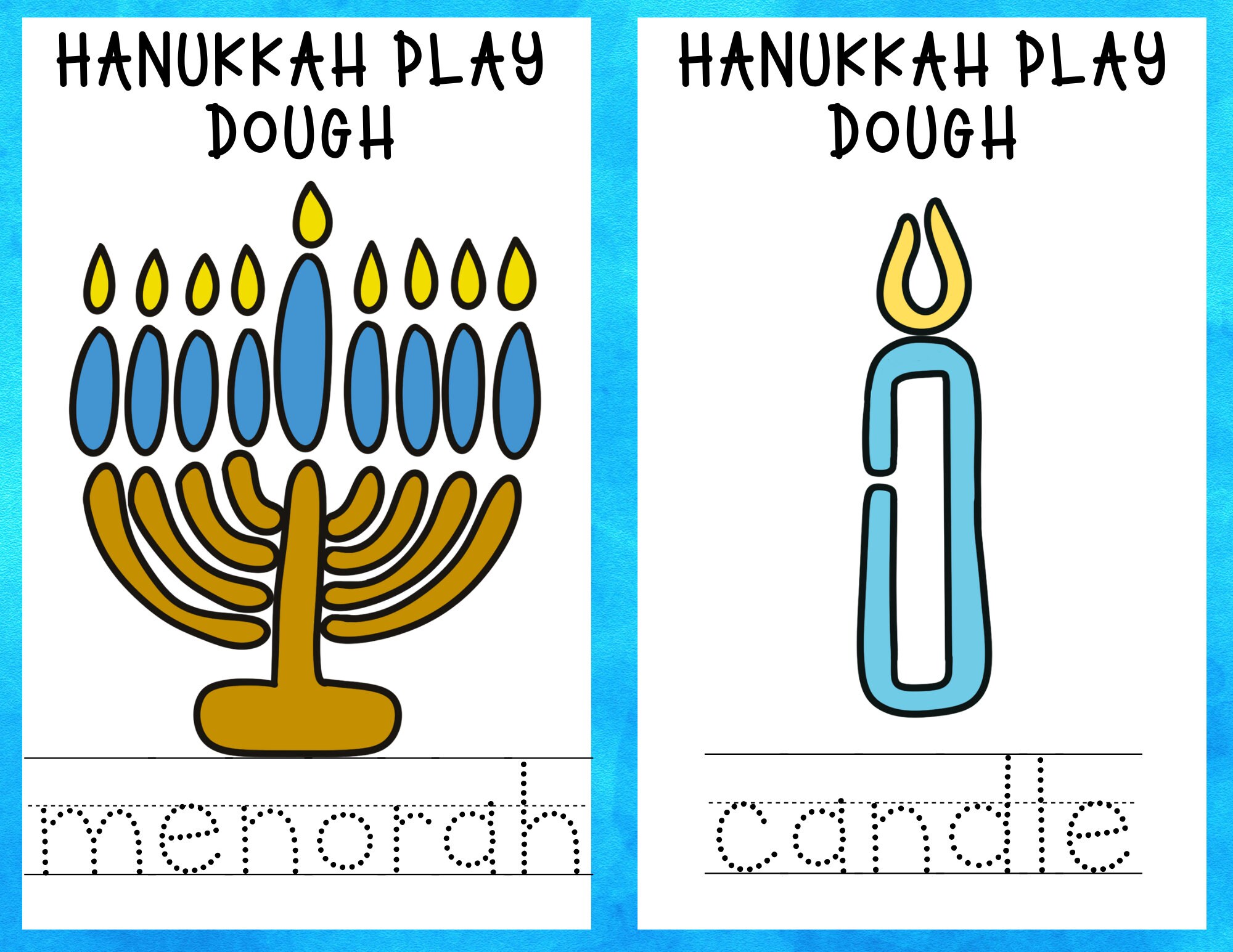 Hanukkah Play Dough Activities, Hanukkah Preschool Printable ...