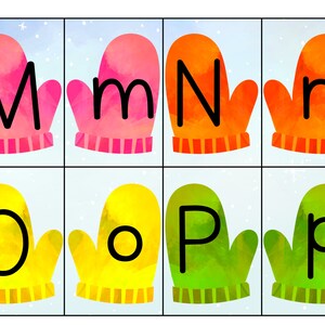 Mitten Letter Match, Winter Preschool Printable, Alphabet Activity ...