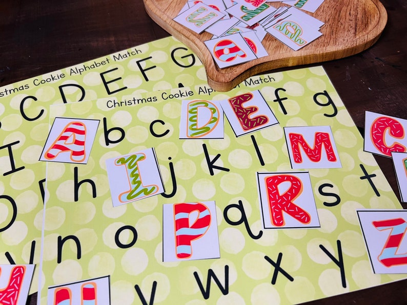 Christmas Cookie Alphabet Match Preschool Printable - Etsy