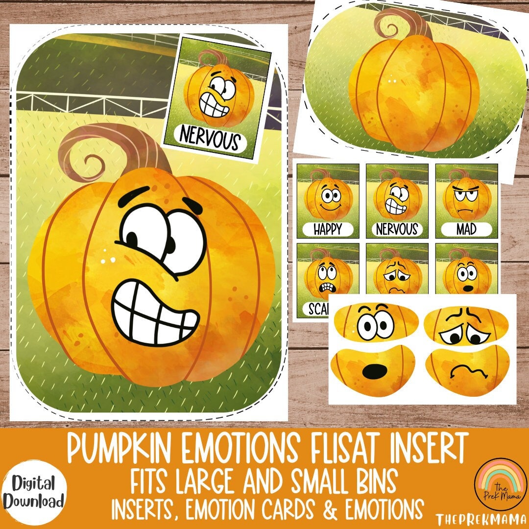 Pumpkin Emotiongs Flisat Insert, Fall Flisat Insert, Flisat Insert ...