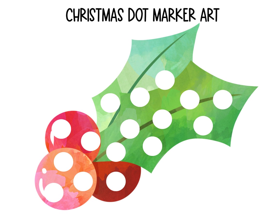 Christmas Dot Markers and Cotton Swab Activities, Christmas Preschool ...