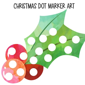Christmas Dot Markers and Cotton Swab Activities, Christmas Preschool ...