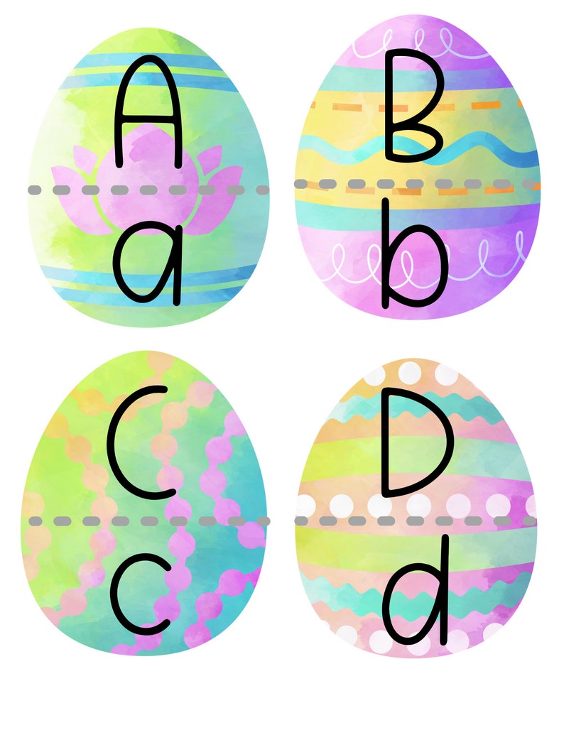 Easter Letter Match, Preschool Printable, Preschool Letters ...