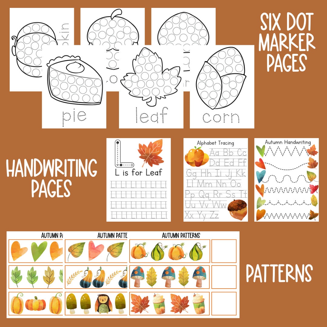 Autumn Fall Bundle, Homeschool Curriculum, Preschool Printable, Busy ...