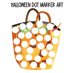 Halloween Dot Markers and Cotton Swab Activities, Halloween Preschool ...